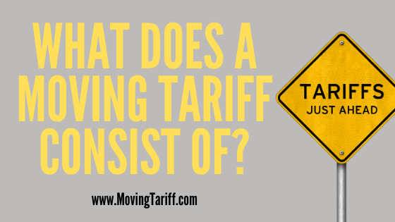 What Does A Moving Tariff Consist of to be Legal Mover?